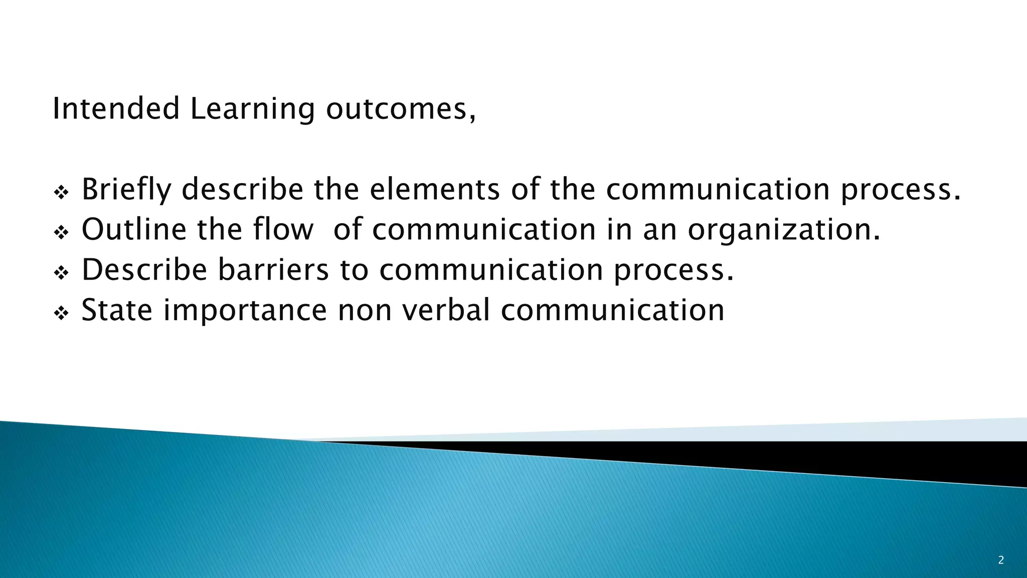 Elements of communication process | PDF