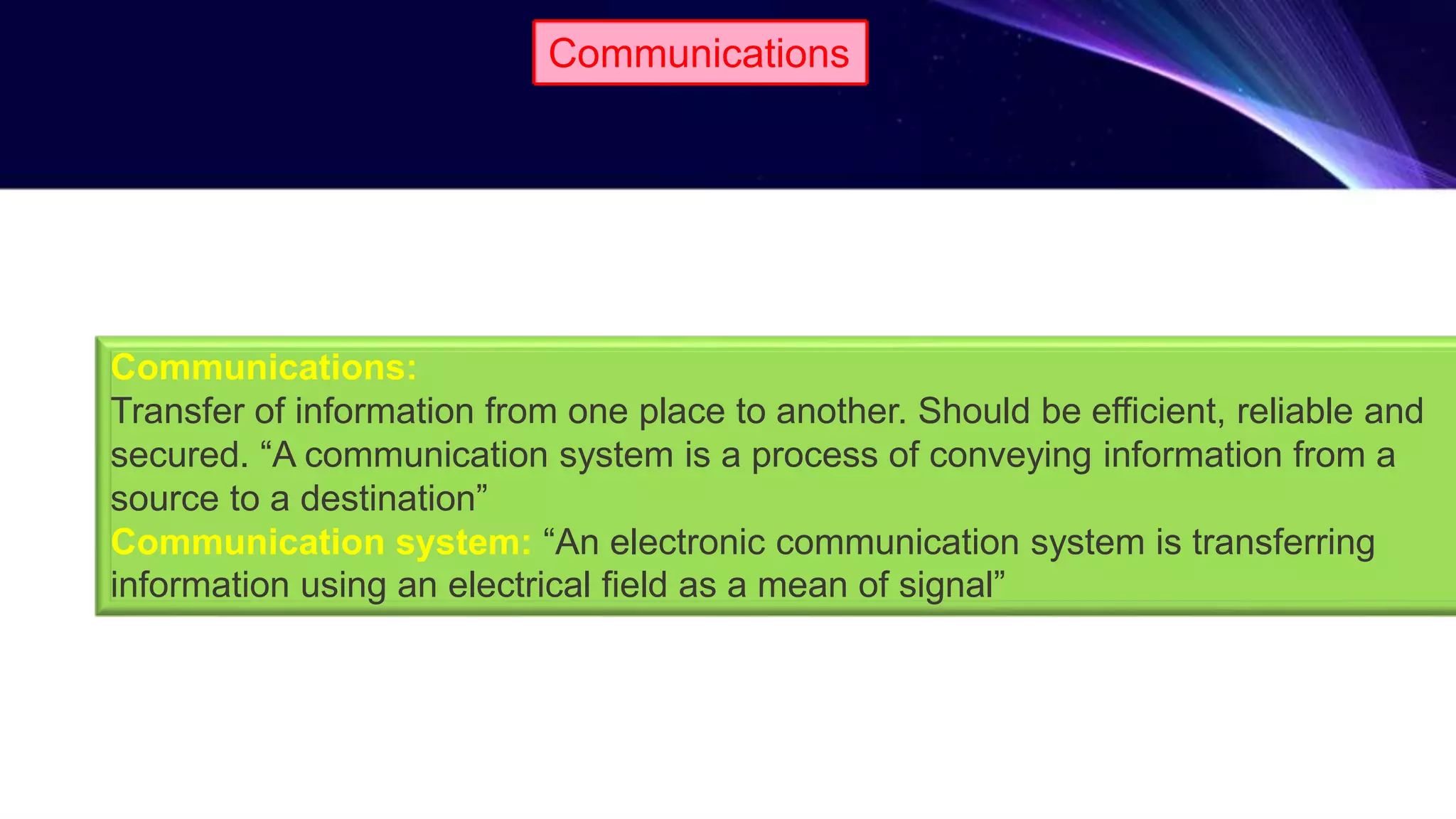 Elements of communication system | PPTX