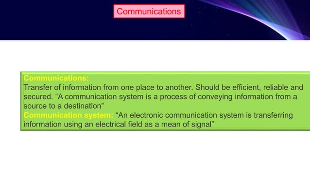 Elements of communication system | PPTX | Computer Networking | Computing