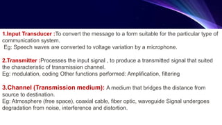 Elements of communication system | PPTX