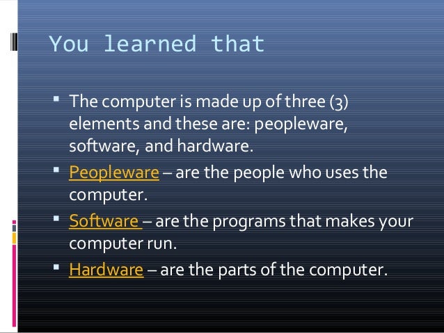 Elements of Computer