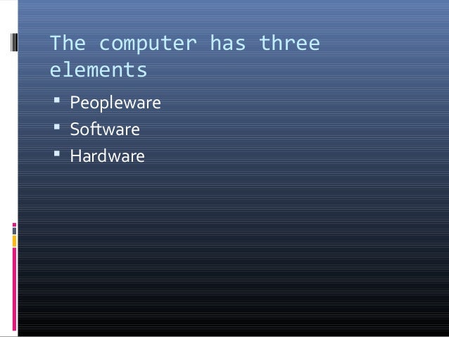 Elements of Computer