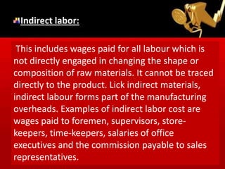 Elements of cost | PPTX