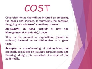 Elements of cost | PPTX