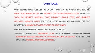 Elements of cost | PPTX