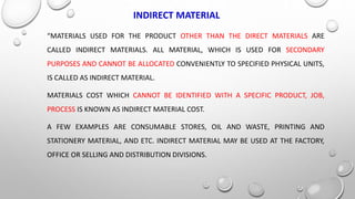 Elements of cost | PPTX