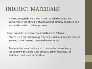 Elements of Cost- Material, Direct and indirect materials .pptx
