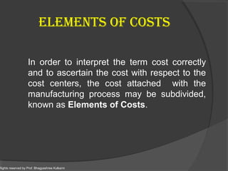Elements of cost ppt k@pil | PPT