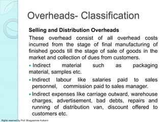 Elements of costs and classification of expenditure | PPTX | Business ...