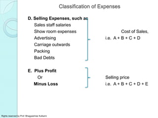 Elements of costs and classification of expenditure | PPTX | Business ...