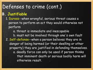 Elements of Crime and Justifications | PPT