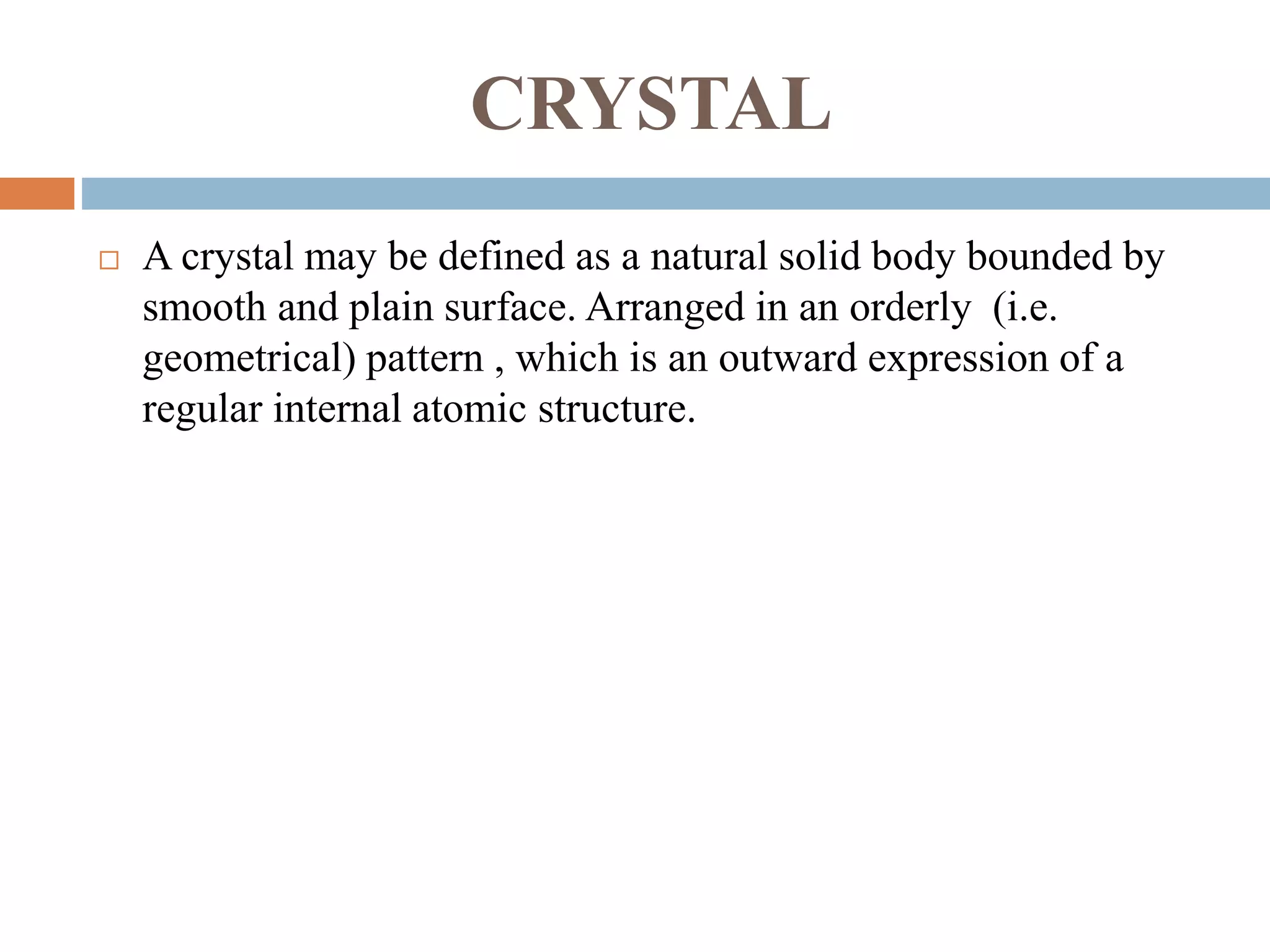 Elements of crystal | PPTX