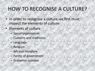 Elements of culture | PPTX