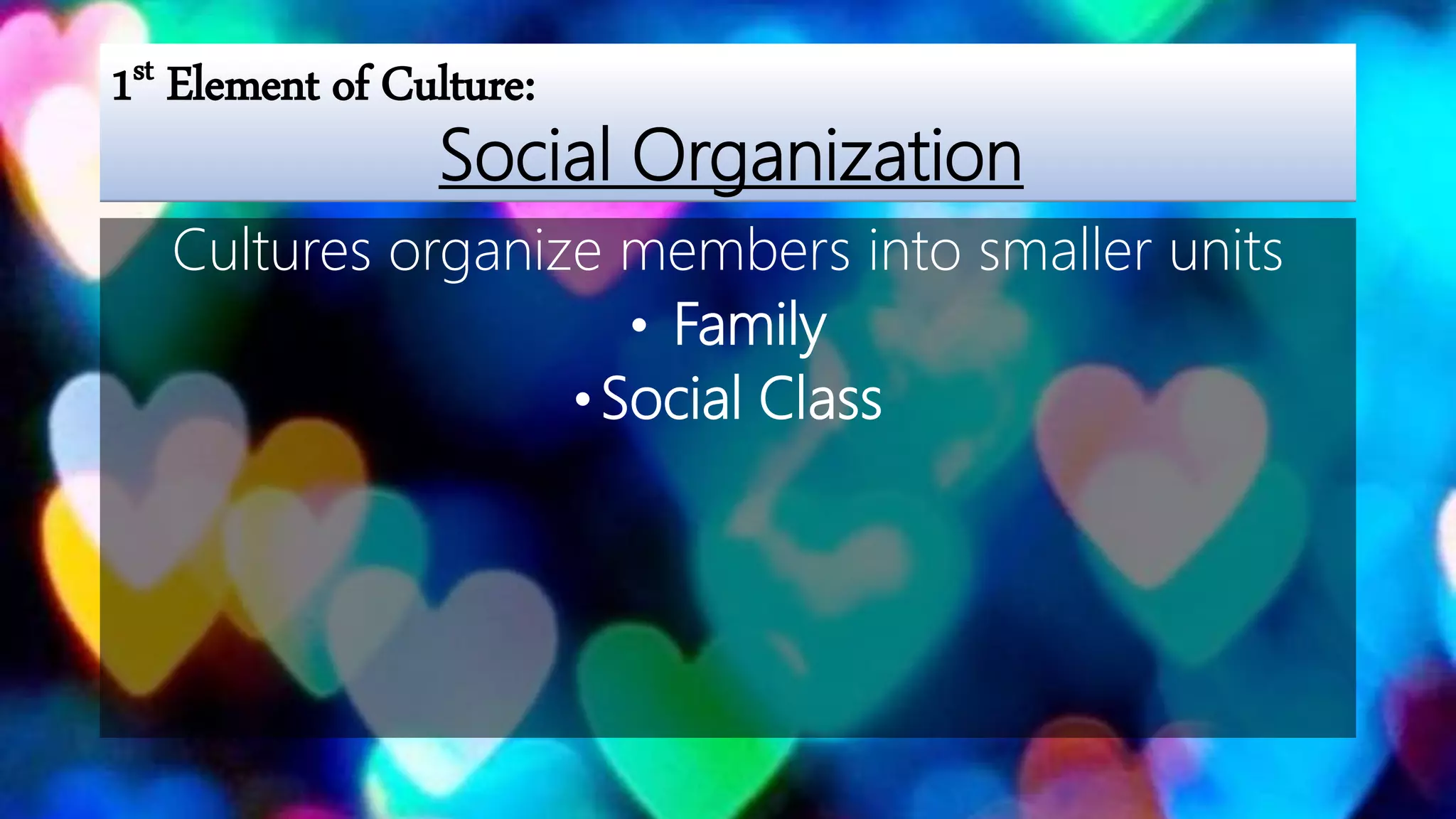 Elements of culture | PPTX