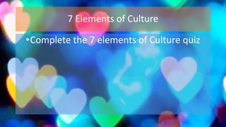 Elements of culture | PPTX