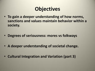 Norms, Values and Sanctions | PDF