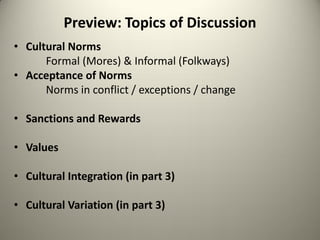 Norms, Values and Sanctions | PDF