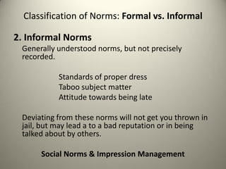 Norms, Values and Sanctions | PDF