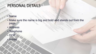 ELEMENTS OF CV WRITING.pptx