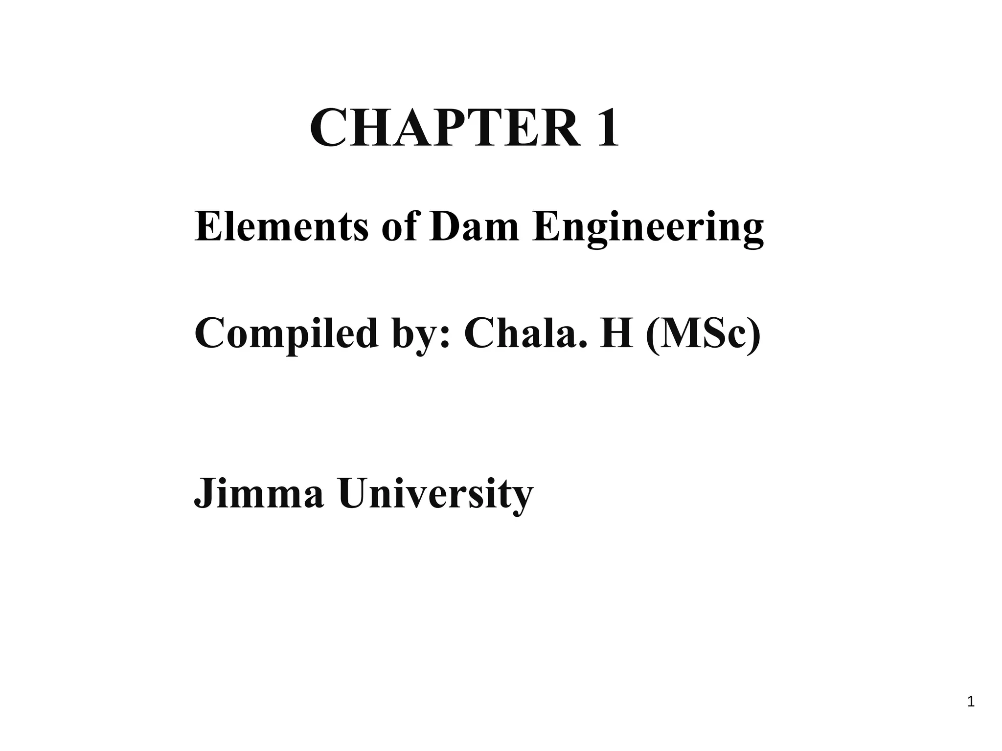 Elements of dam engineering | PDF