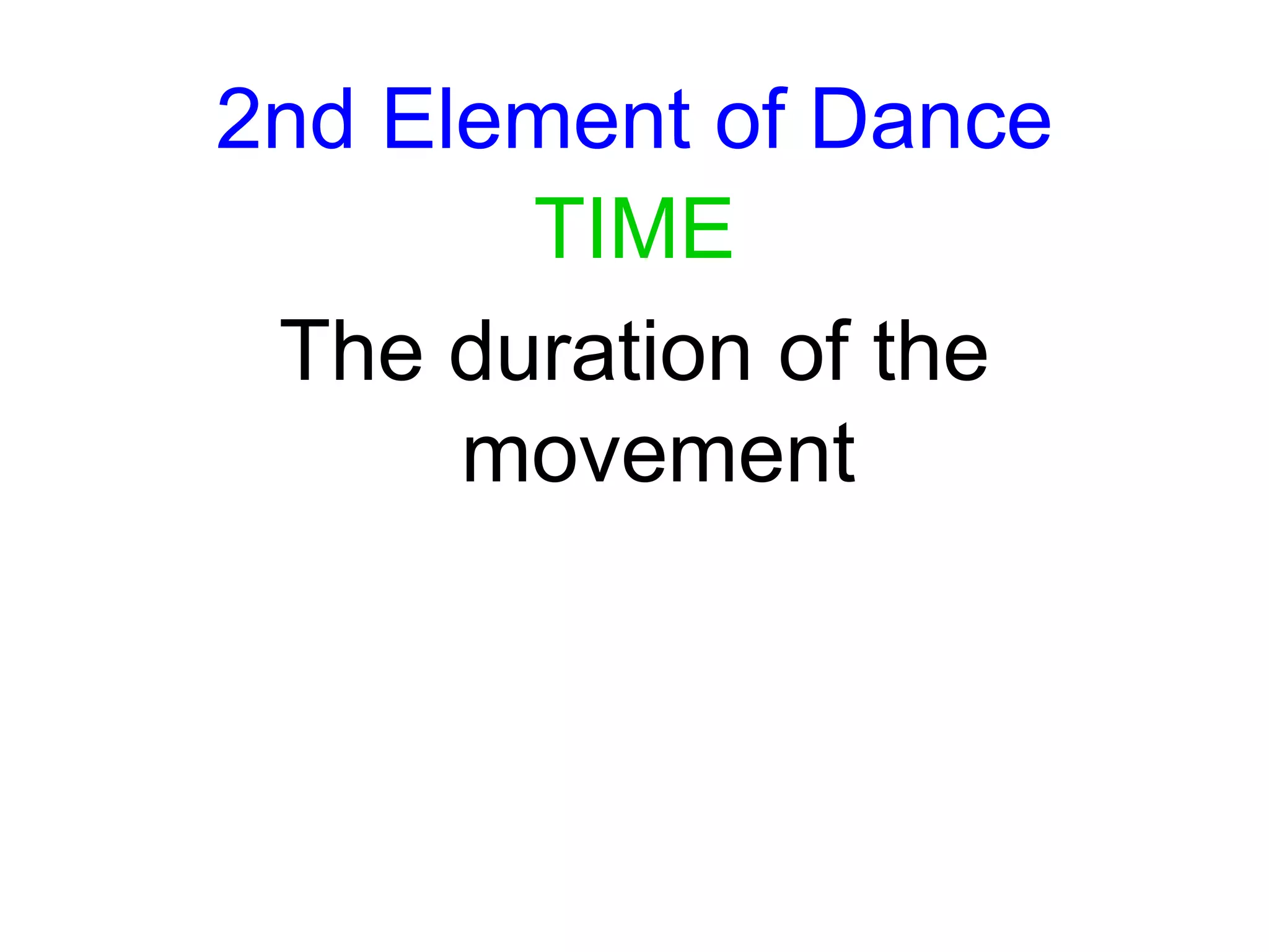 Elements of dance | PPTX
