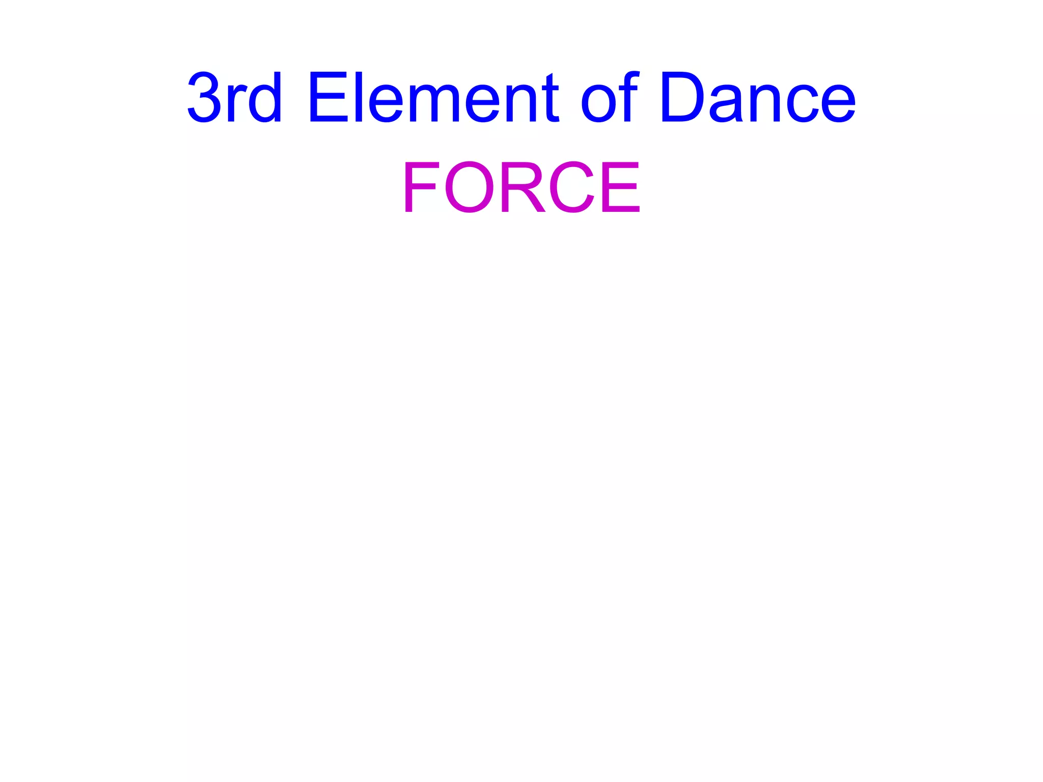Elements of dance | PPTX