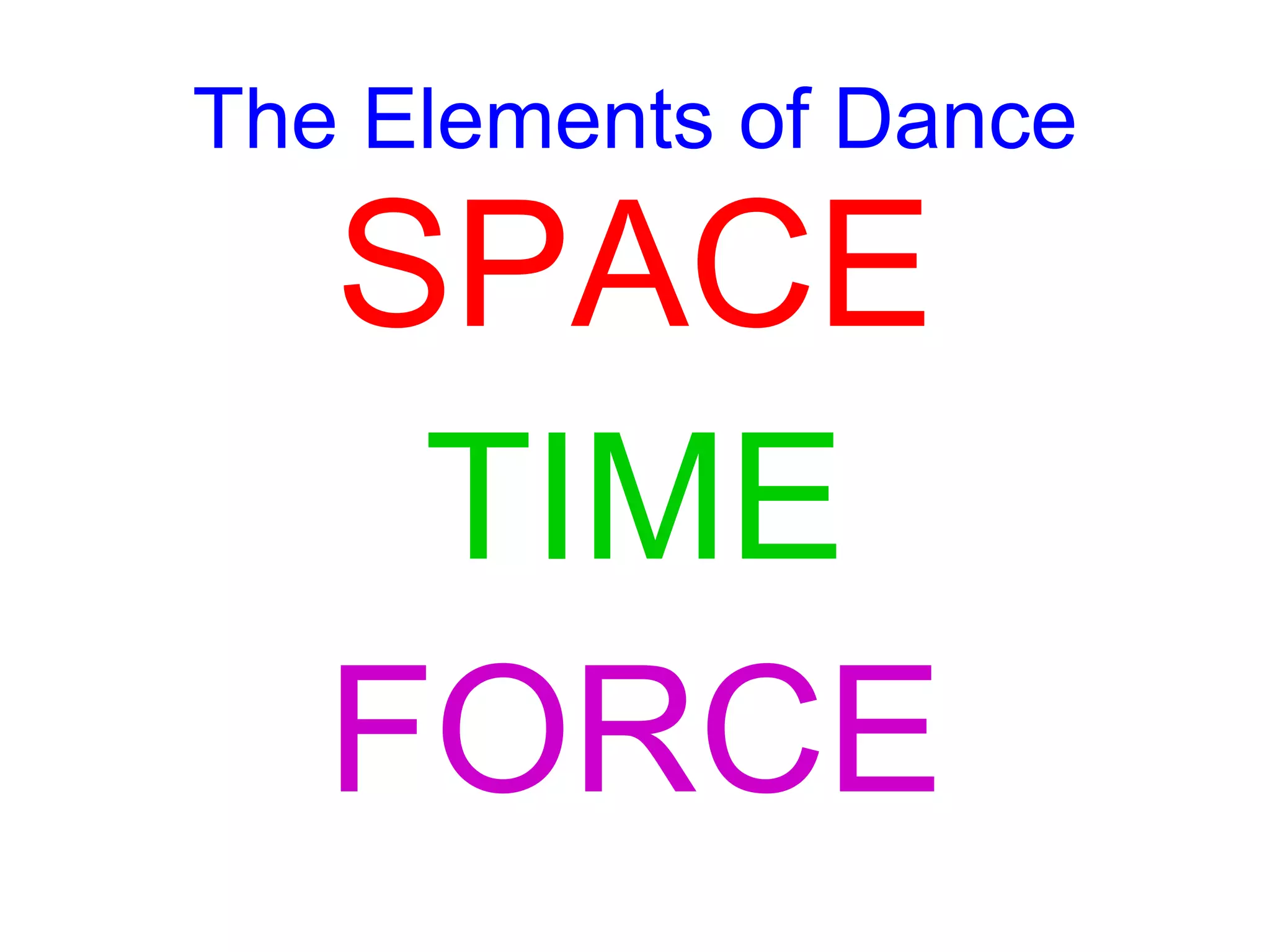 Elements of dance | PPTX