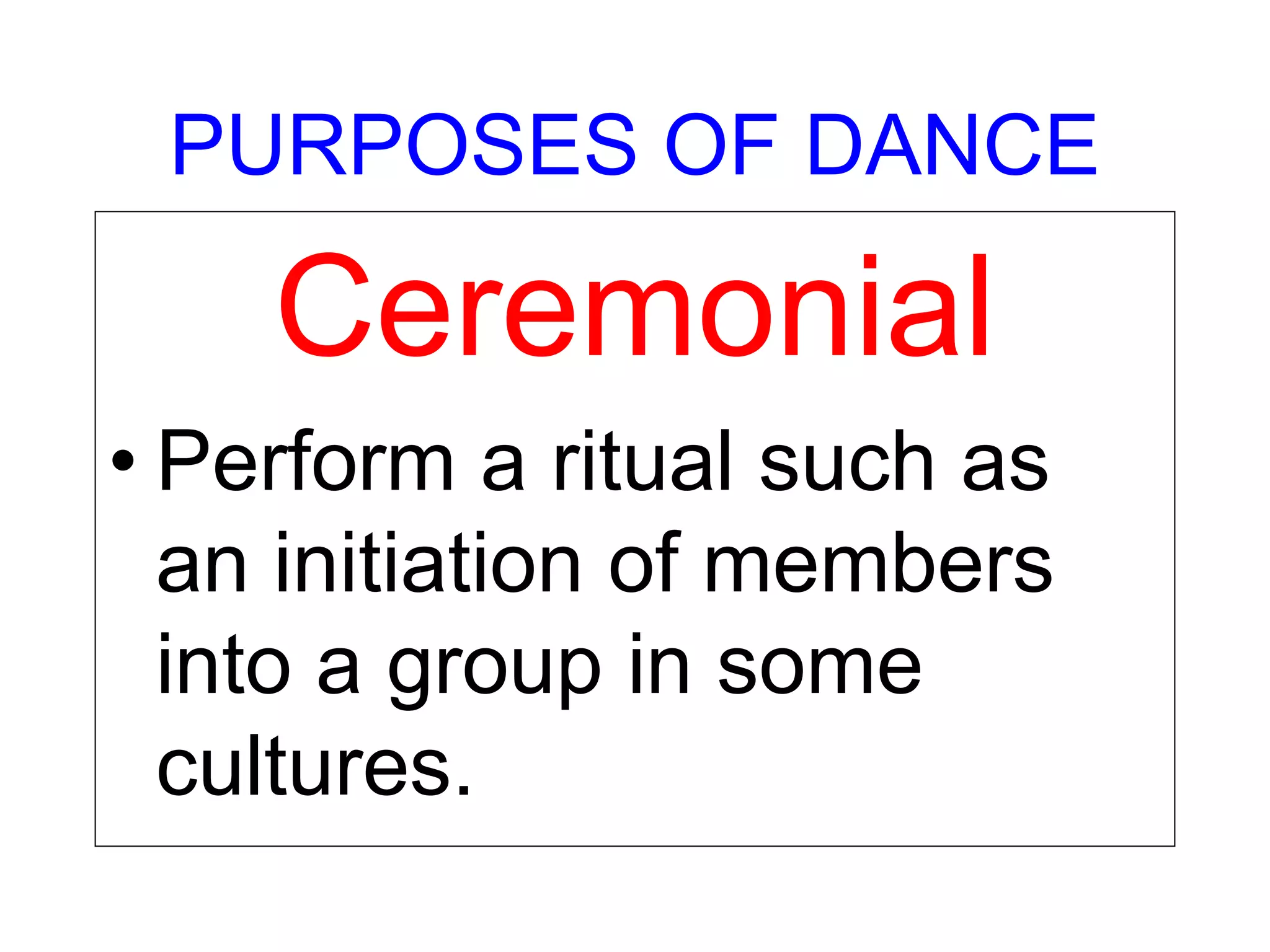 Elements of dance | PPTX