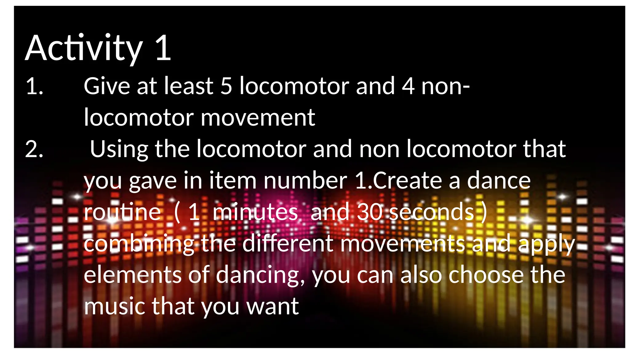 elements of dance grade 12 senior high school | PPTX