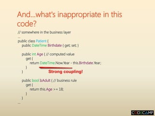 Elements of DDD with ASP.NET MVC & Entity Framework Code First | PPT