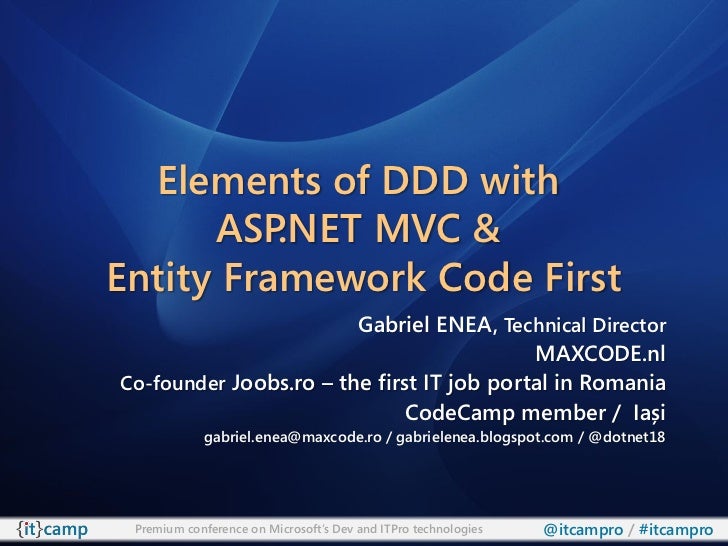 Elements Of Ddd With Aspnet Mvc And Entity Framework Code First V2