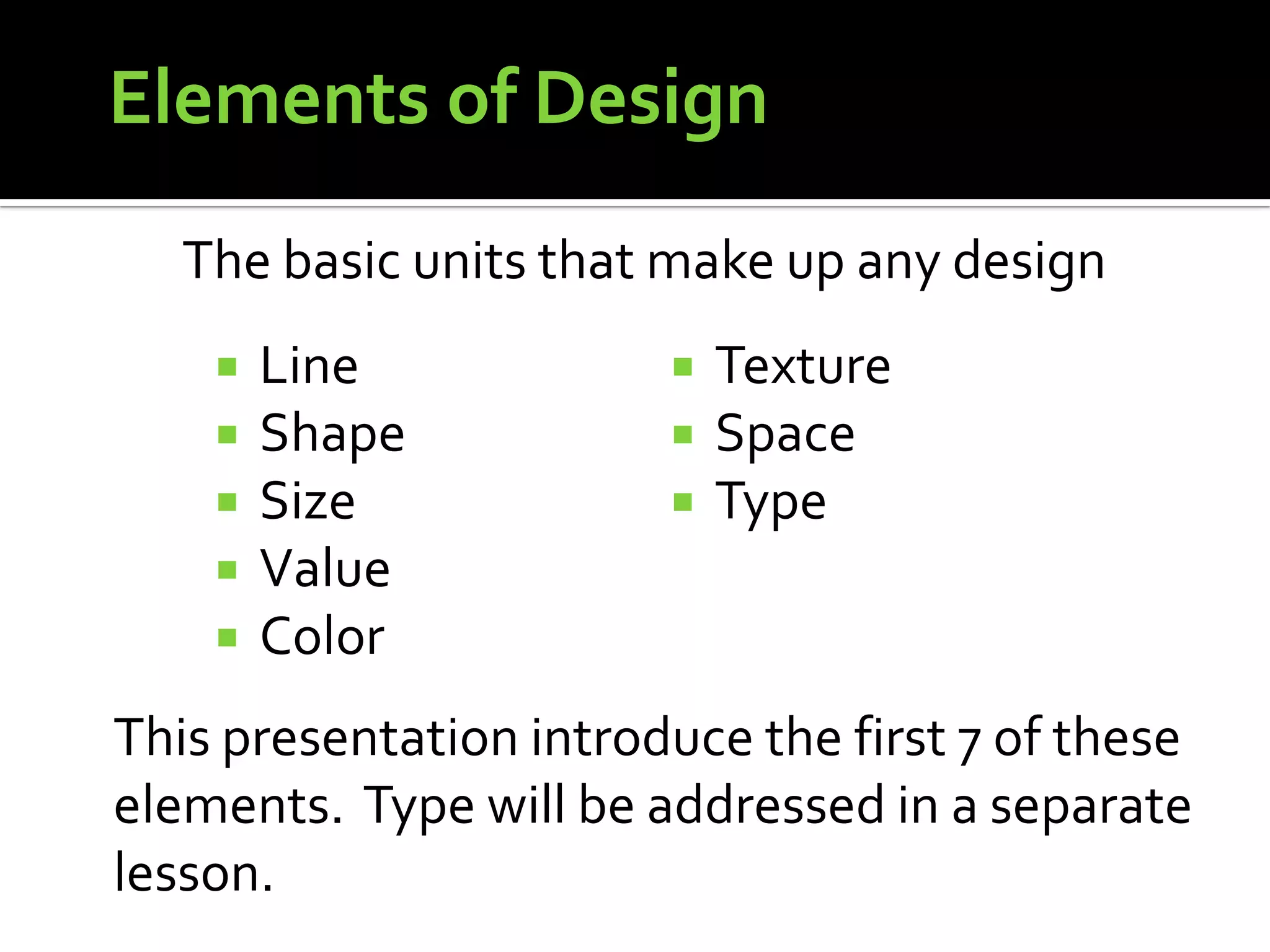 Elements of Design | PPTX