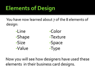 Elements of Design | PPTX