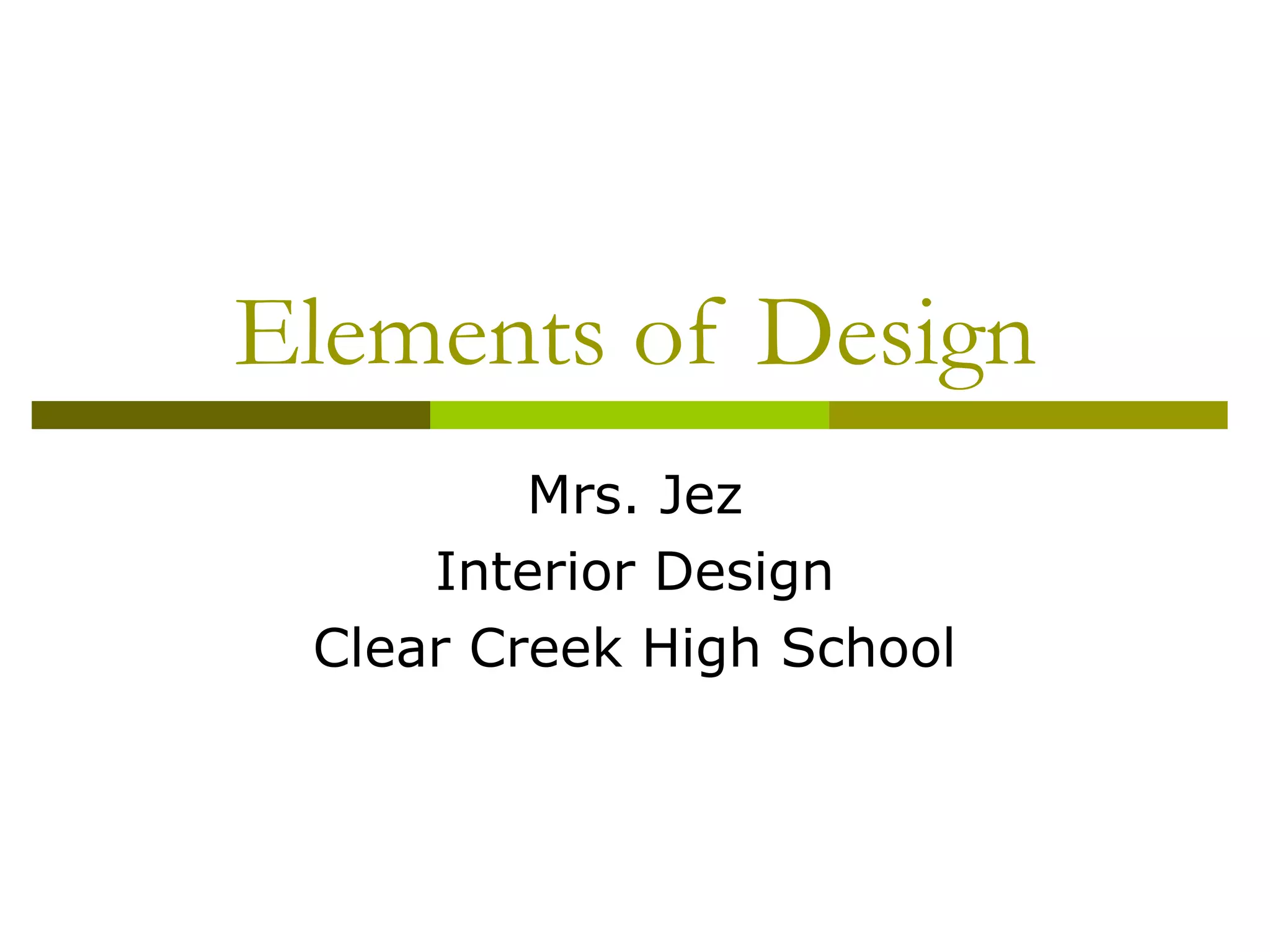 Elements of design | PPT