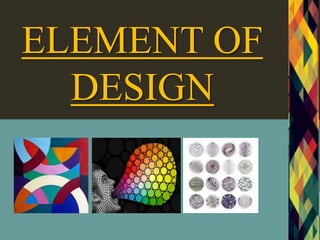 Elements of design | PPTX