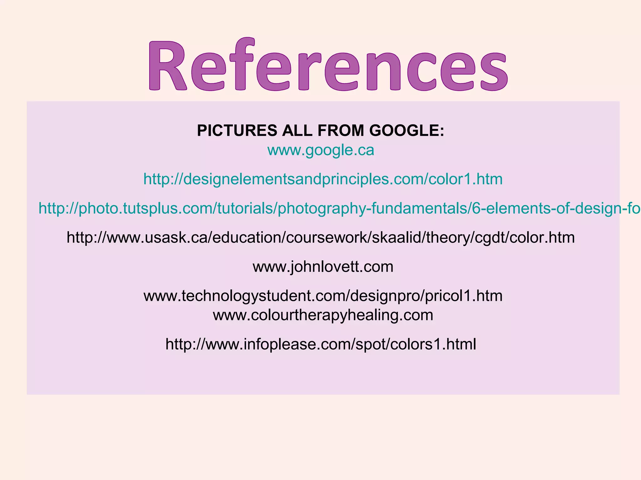 Elements of design colour | PPT