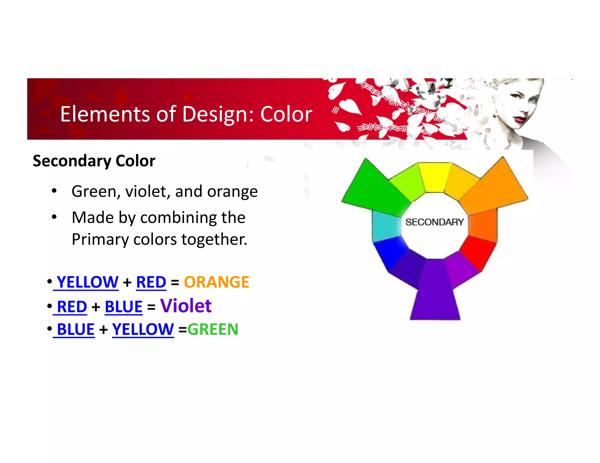Elements of design color and color schemes | PDF