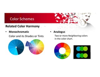 Elements of design color and color schemes | PDF