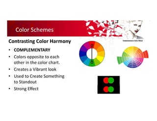 Elements of design color and color schemes | PDF