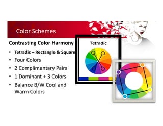 Elements of design color and color schemes | PDF