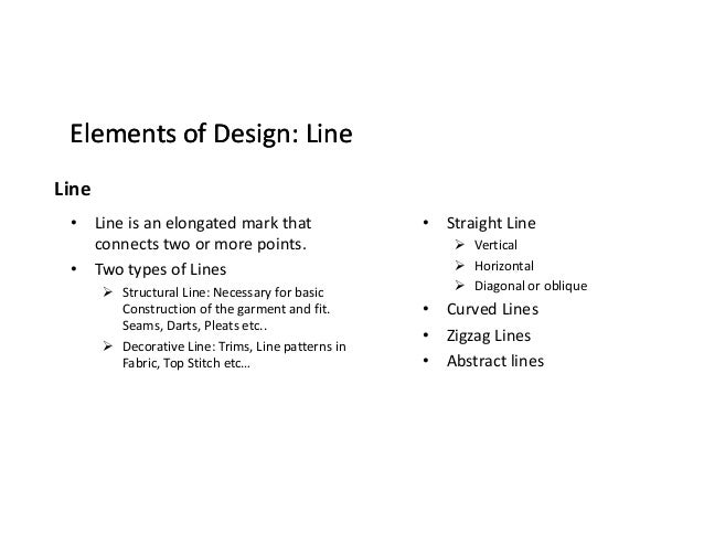 Elements of design lines