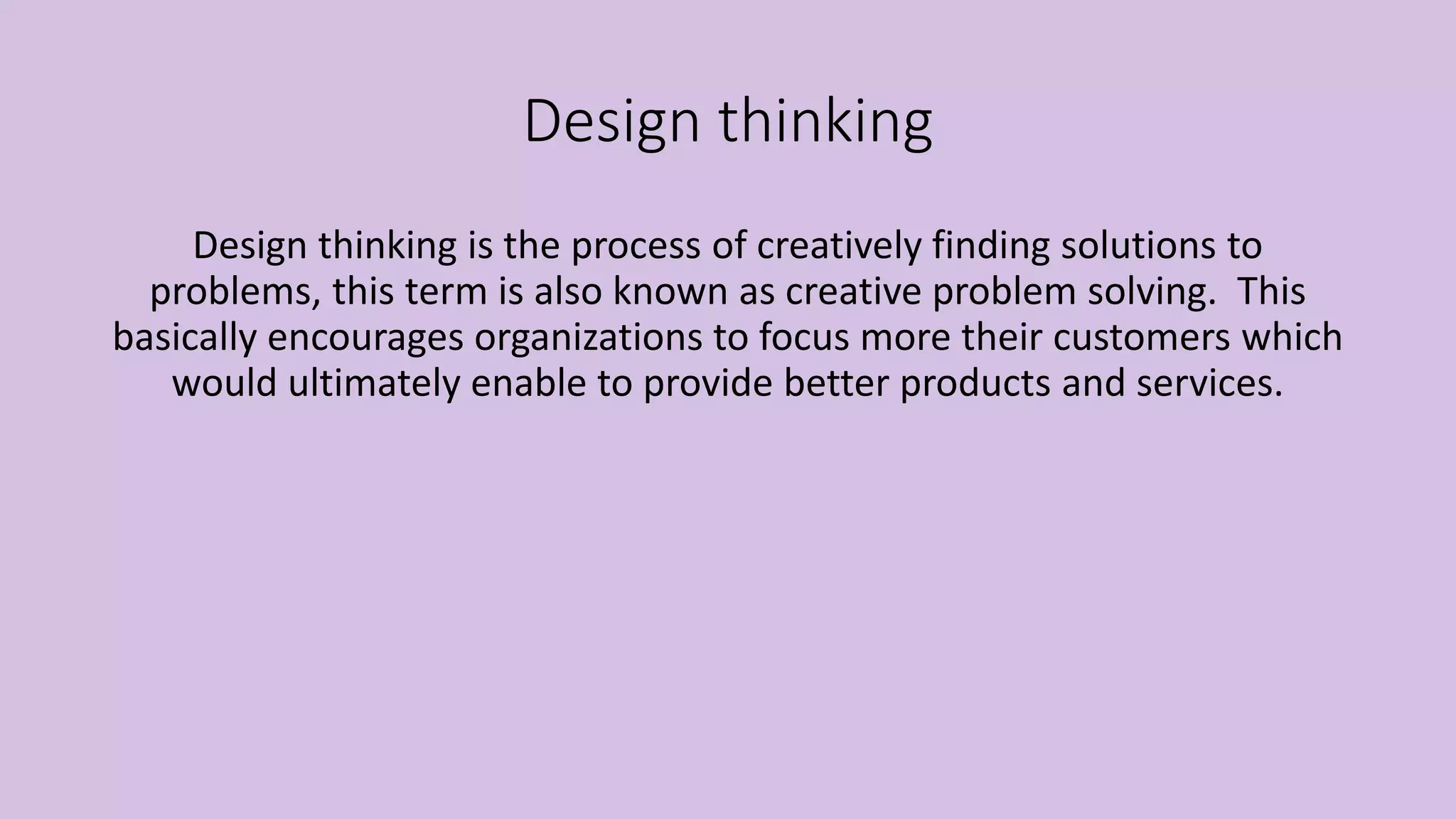 Elements of design thinking | PPTX