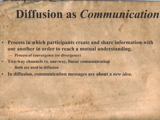 Elements of diffusion | PPT | Social Networking | Internet