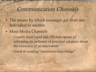 Elements of diffusion | PPT | Social Networking | Internet