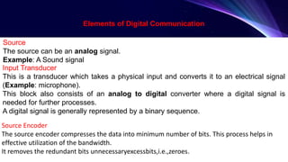 Elements of digital communication | PPTX