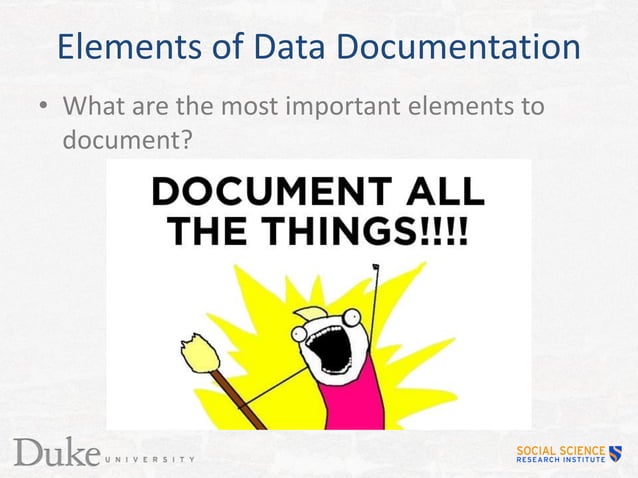 Elements of Data Documentation | PPT