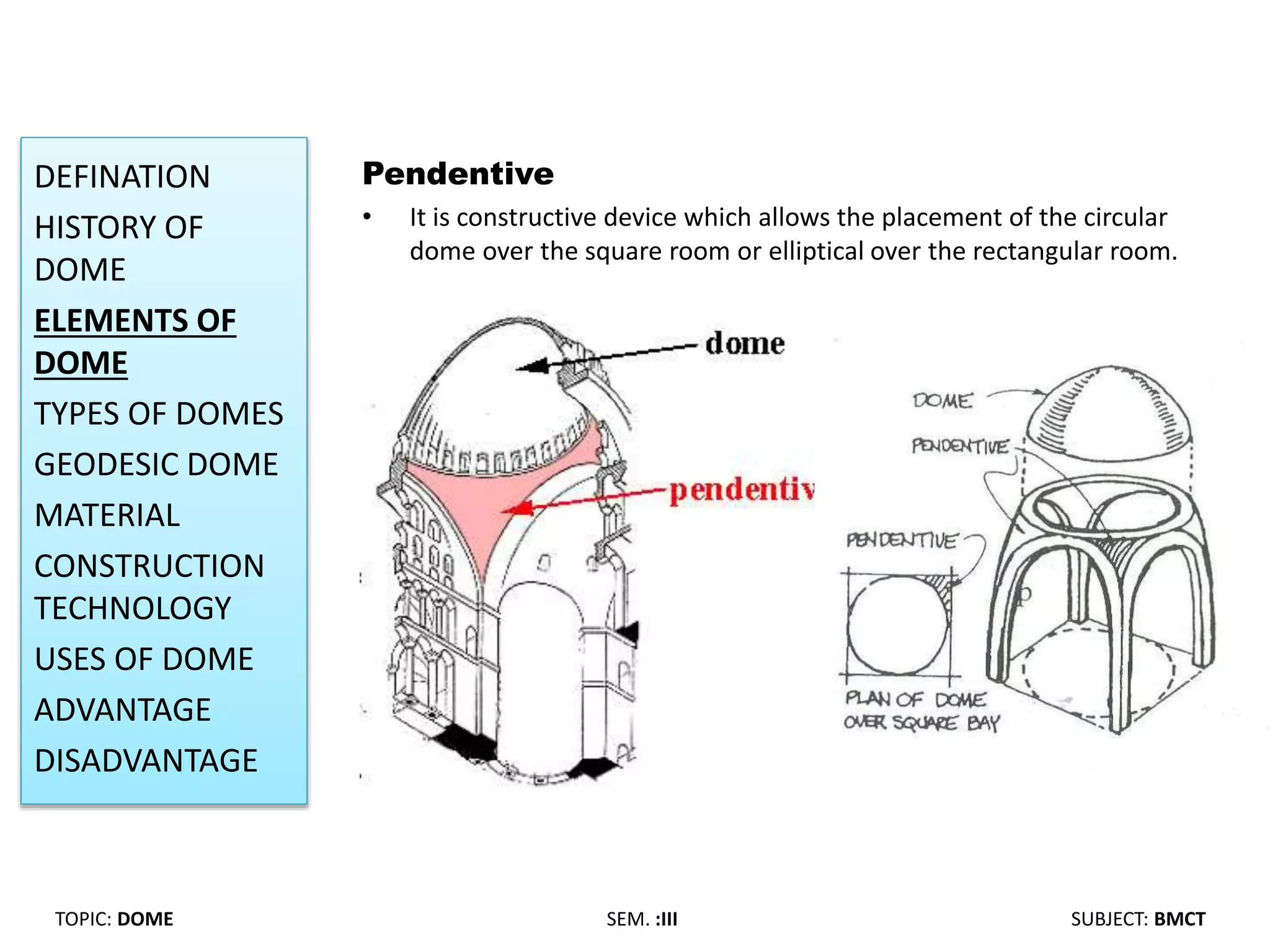 Elements of dome | PPTX