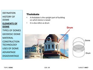Elements of dome | PPTX