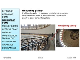 Elements of dome | PPTX