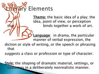 Elements of drama | PPTX